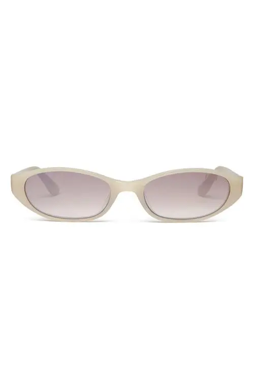 Dezi Gisele Oval Sunglasses - Cream/light Brown Faded