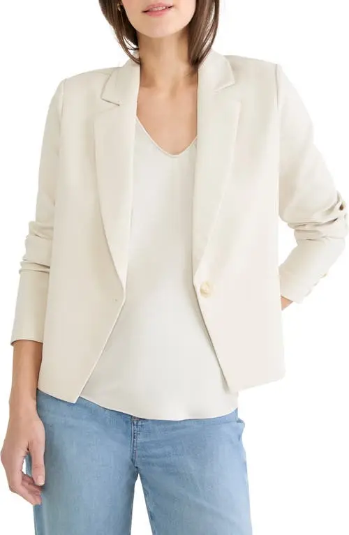 NIC+ZOE Stretch One-button Blazer - Coconut