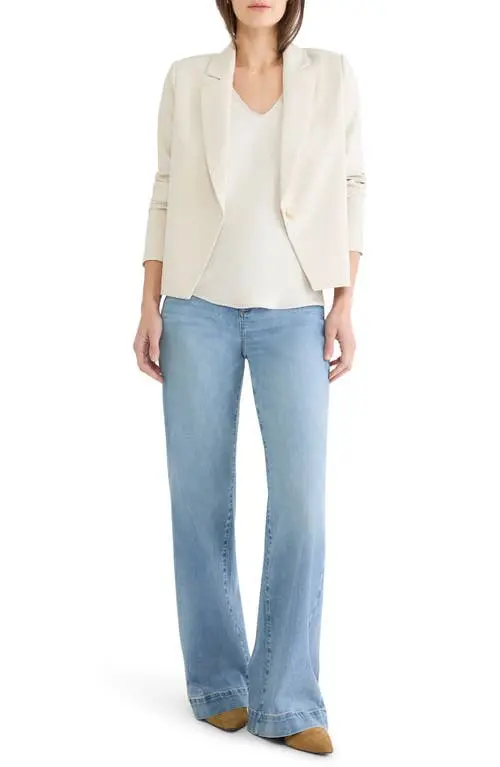 NIC+ZOE Stretch One-button Blazer - Coconut