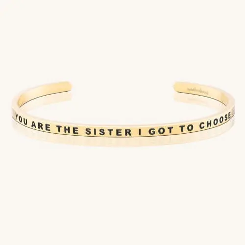 MANTRA You Are The Sister I Got To Choose Bracelet - Yellow Gold