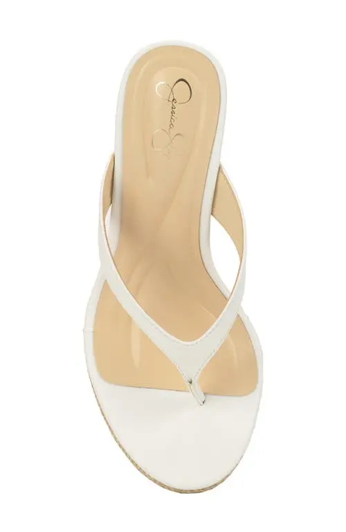 Jessica Simpson Jyseta Platform Wedge Flip Flop - Bright White