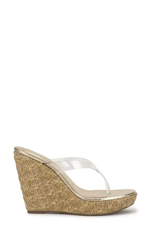 Jessica Simpson Jyseta Platform Wedge Flip Flop - Clear