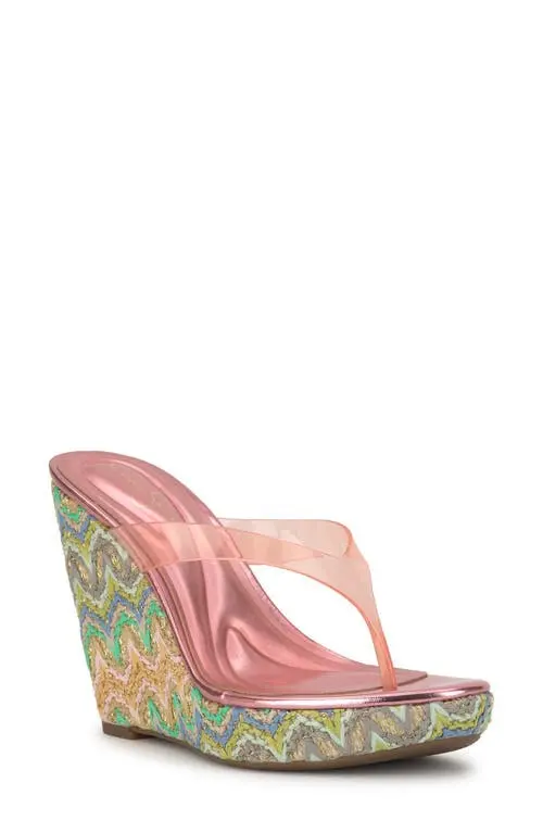 Jessica Simpson Jyseta Platform Wedge Flip Flop - Red 01