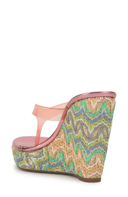 Jessica Simpson Jyseta Platform Wedge Flip Flop - Red 01