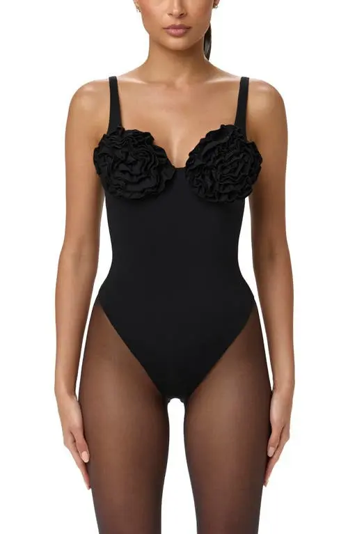 Naked Wardrobe Rosette Bust Bodysuit