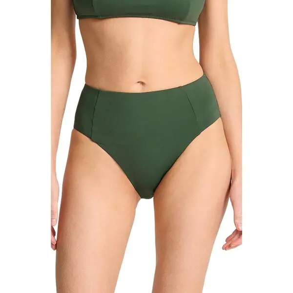 Tommy Bahama Palm Hipster Bikini Bottom - Dark Tea Leaf