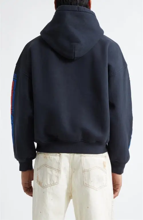 Rhude Split Petrol Logo Graphic Hoodie