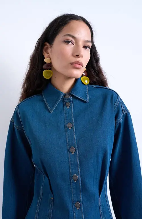 Topshop Denim Mini Shirtdress