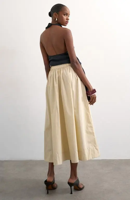 Topshop Saloon Maxi Skirt - Buttermilk