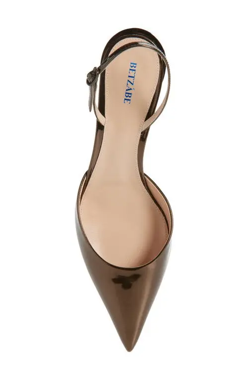 BETZÁBE Sofia Metallic Slingback Pumps