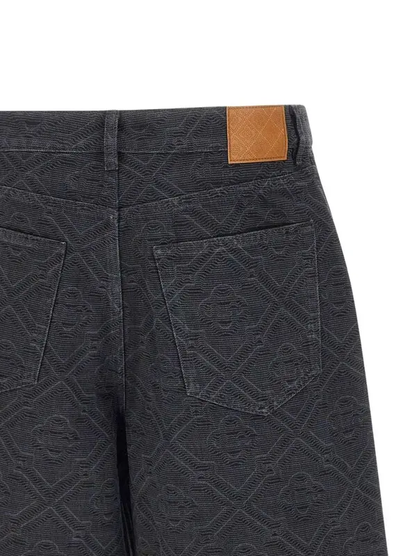 Casablanca Floral Pattern Shorts - Black