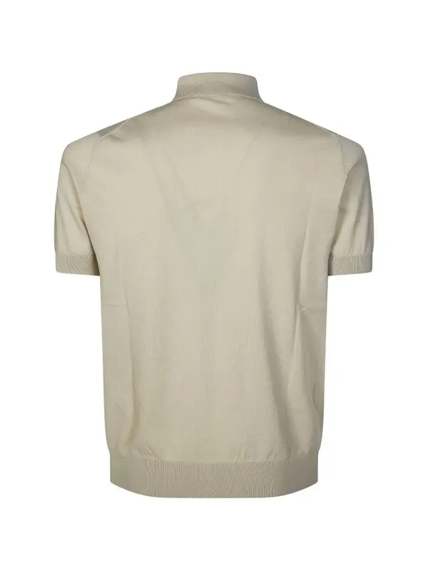 PAOLO PECORA Polo Shirt With Logo - Beige