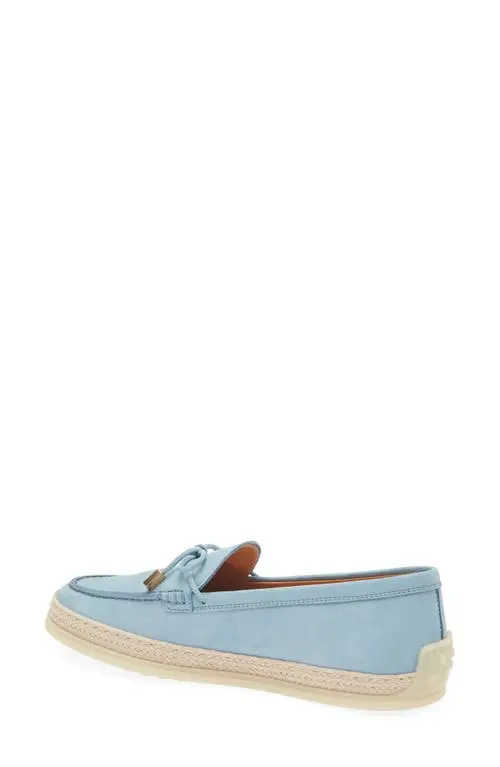 TOD'S Raffia Trim Boat Shoe