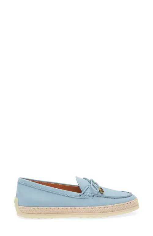 TOD'S Raffia Trim Boat Shoe