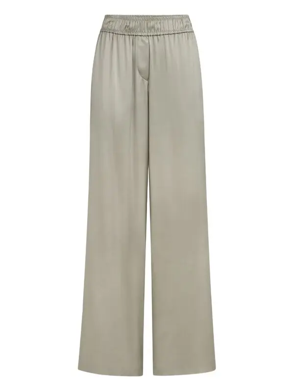Brunello Cucinelli Silk Trousers - Green