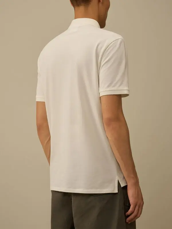 C.P. COMPANY Piquet Polo Shirt - White