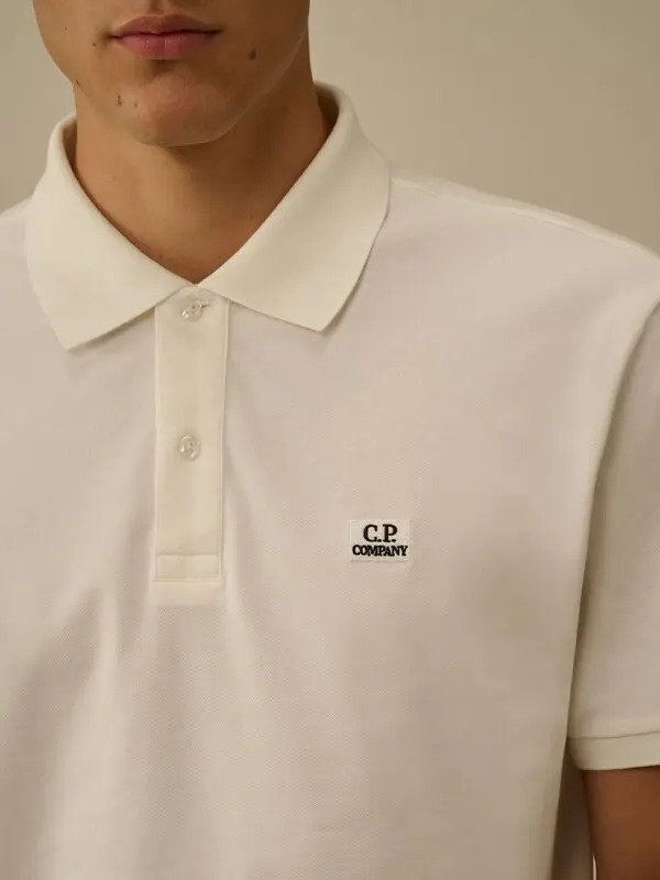 C.P. COMPANY Piquet Polo Shirt - White