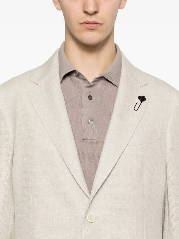 LARDINI Wool And Linen Blazer