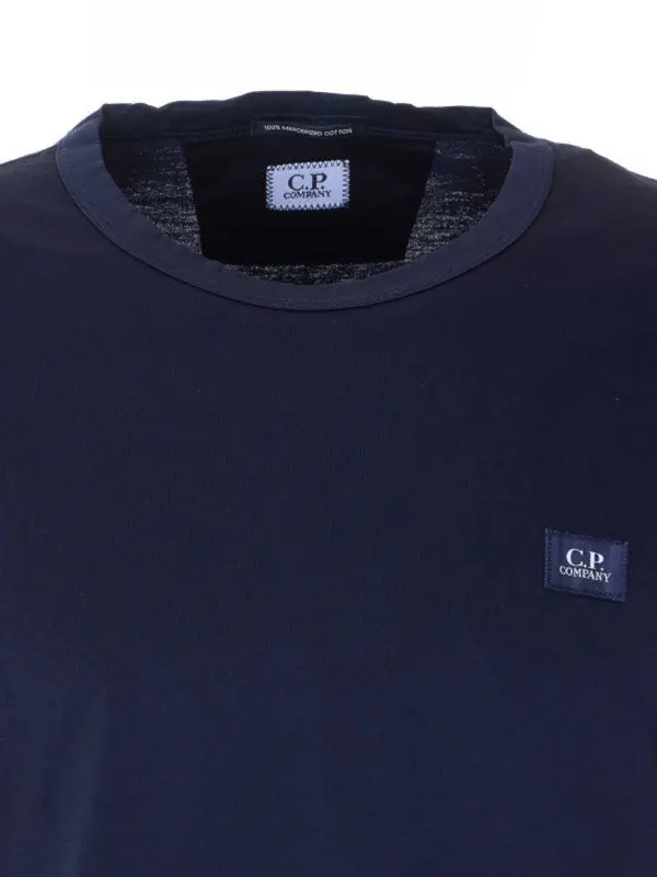 C.P. COMPANY Logo Cotton T-shirt - Blue