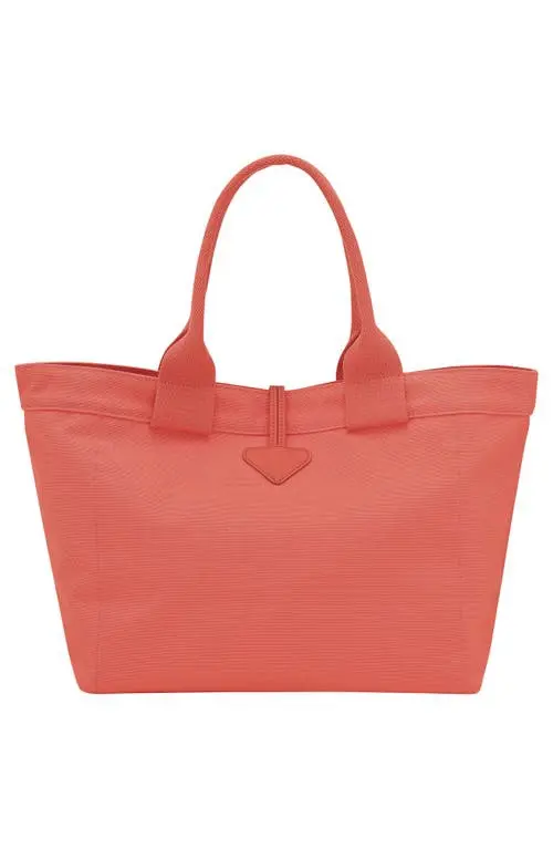 Longchamp Le Roseau Large Cotton Canvas Tote - Sunset