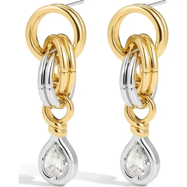 LUV AJ Georgia Stone Twisted Drop Earrings - Gold
