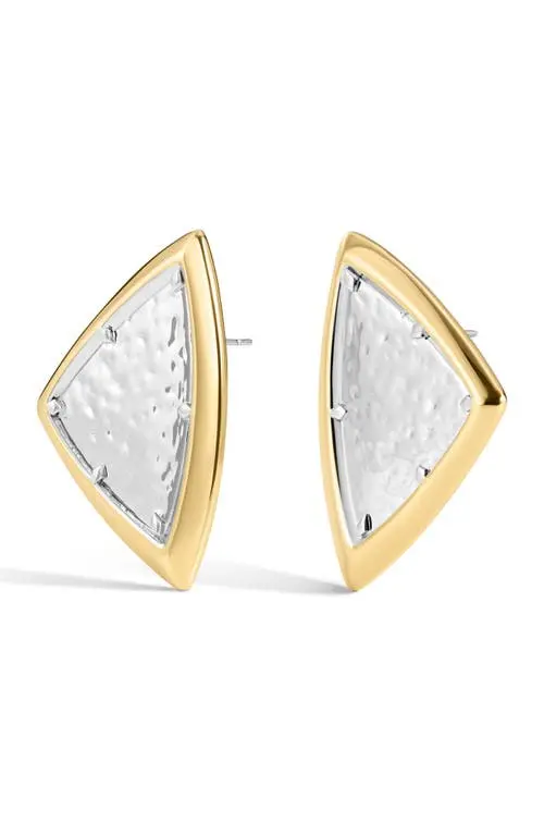 LUV AJ Bianco Nero Stud Earrings - Gold