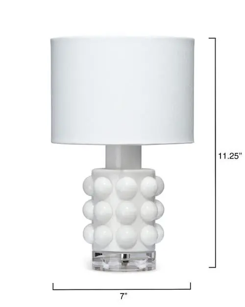 JAMIE YOUNG CO. Seltzer Blown Glass Table Lamp - White
