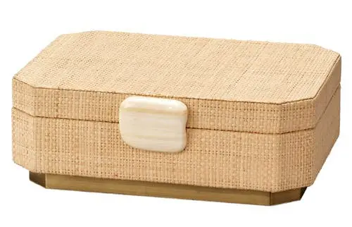 JAMIE YOUNG CO. Eden Raffia Decorative Box - Natural