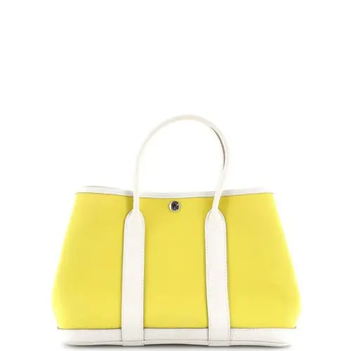 Hermès Garden Party 30 Tote Toile And Leather - Lime
