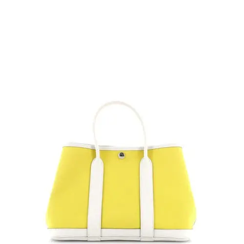 Hermès Garden Party Tote Toile And Leather 30 - Yellow