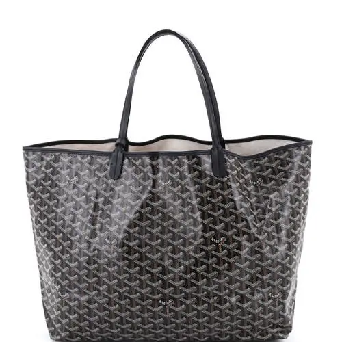 Goyard Saint Louis Tote Coated Canvas Gm - Black