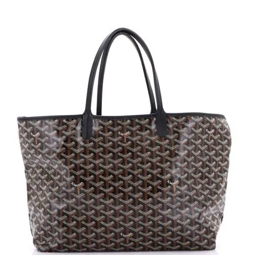 Goyard Saint Louis Tote Coated Canvas Pm - Black