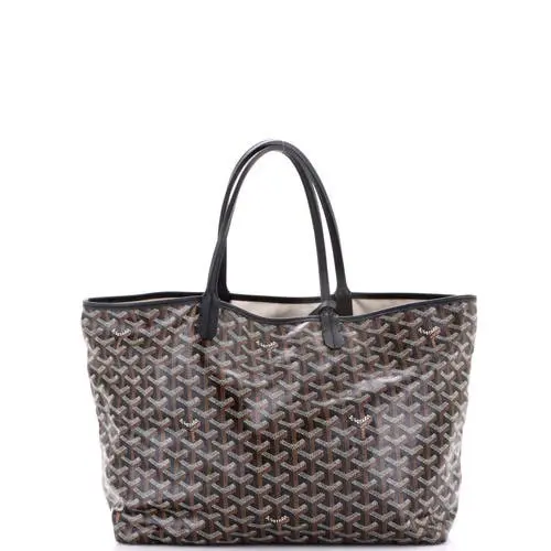 Goyard Saint Louis Tote Coated Canvas Pm - Black