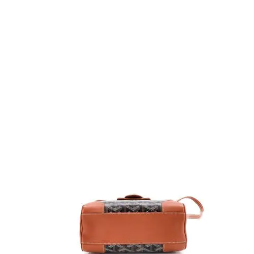 Goyard Saigon Top Handle Bag Coated Canvas With Leather Mini - Brown