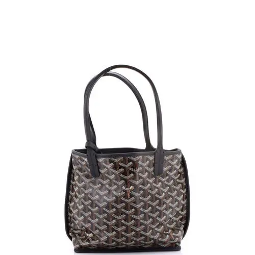 Goyard Anjou Reversible Tote Coated Canvas Mini - Black