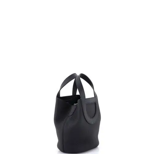 Hermès In-the-loop Bag Clemence With Swift 18 - Black