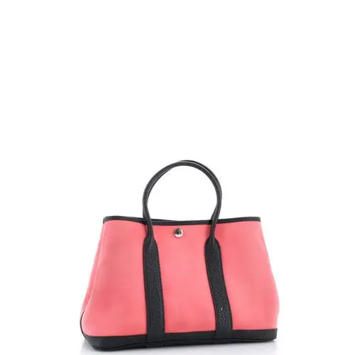 Hermès Garden Party Tote Toile And Leather 30 - Pink