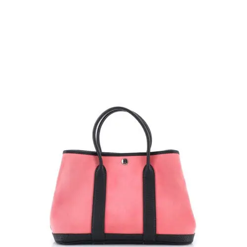 Hermès Garden Party Tote Toile And Leather 30 - Pink