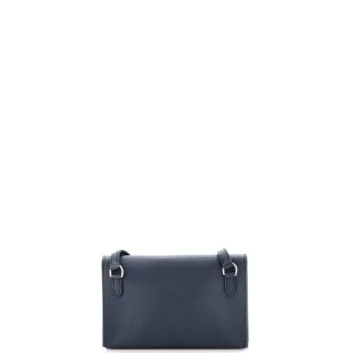 Hermès Double Snap Pochette Crossbody Epsom - Blue