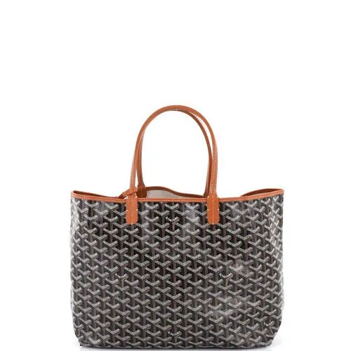 Goyard Saint Louis Tote Coated Canvas Pm - Black