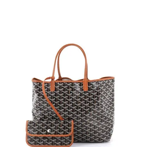 Goyard Saint Louis Tote Coated Canvas Pm - Black