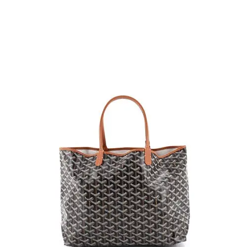 Goyard Saint Louis Tote Coated Canvas Pm - Black