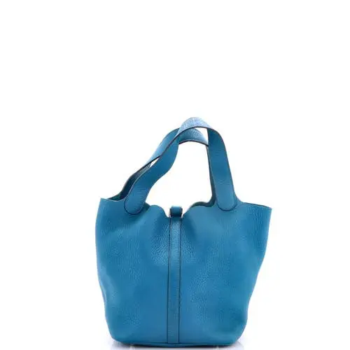 Hermès Picotin Lock Bag Clemence Mm - Blue