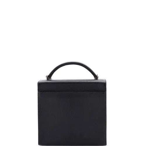 Hermès Cinhetic Top Handle Bag Verso Chevre Mysore - Black