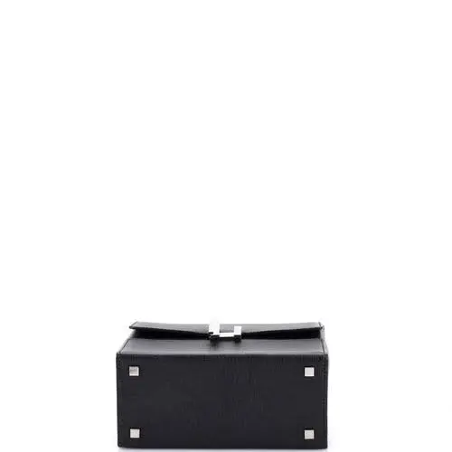 Hermès Cinhetic Top Handle Bag Verso Chevre Mysore - Black