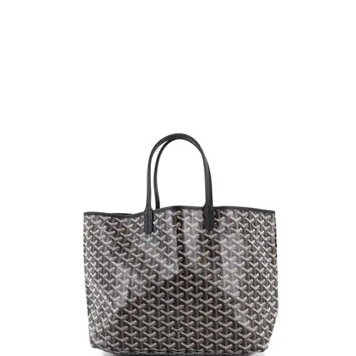 Goyard Saint Louis Tote Coated Canvas Pm - Black