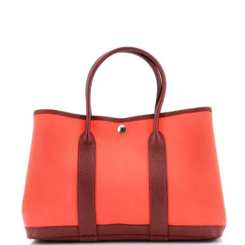 Hermès Garden Party Tote Toile And Leather 30 - Pink