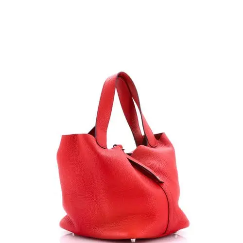 Hermès Picotin Lock Bag Clemence Mm - Red