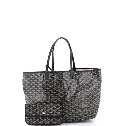 Goyard Saint Louis Pm Tote Coated Canvas - Black