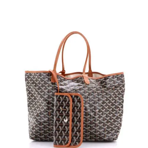 Goyard Saint Louis Tote Coated Canvas Pm - Brown